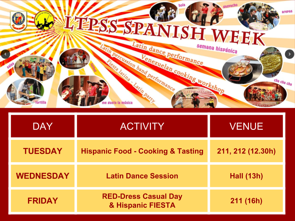 Spanish Week is HERE – 羅定邦中學 LAW TING PONG SECONDARY SCHOOL